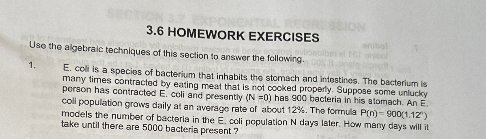 Solved 3.6 ﻿HOMEWORK EXERCISESUse the algebraic techniques | Chegg.com