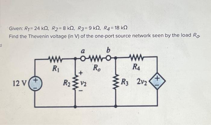 Solved solve using thevenin for dependent sources.show all | Chegg.com