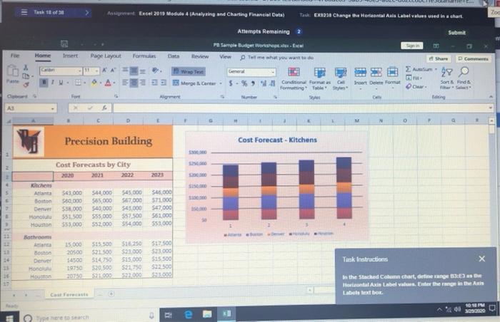 Solved Task 1 of 3 Min Excel 2019 Module 4 (Analyzing and | Chegg.com