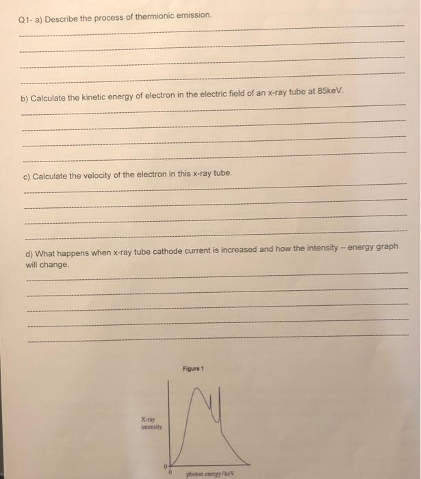 Solved Q1- a) Describe the process of thermionic emission. | Chegg.com