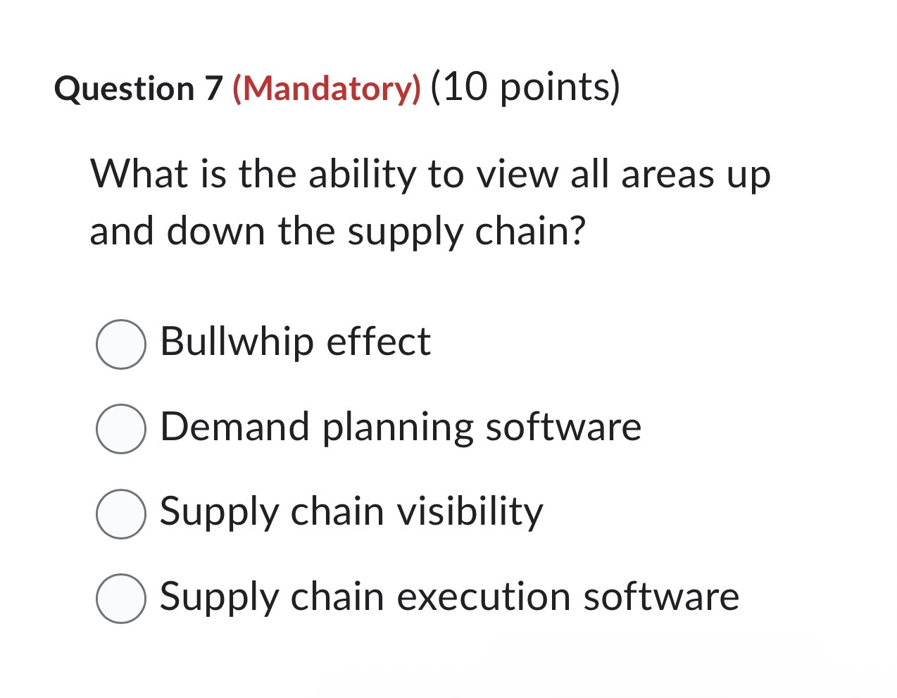 Solved Question 7 (Mandatory) (10 ﻿points)What is the | Chegg.com