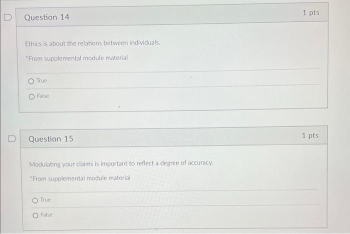 1 pts Question 14 Ethics is about the relations | Chegg.com 1 pts Question 14 Ethics is about the relations | Chegg.com