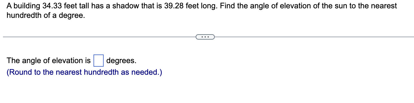 Solved A building 34.33 ﻿feet tall has a shadow that is | Chegg.com