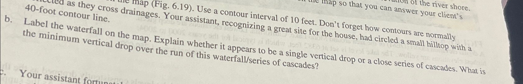 Solved 40 -foot contour line. 40 -foot as they crob. ﻿Label | Chegg.com