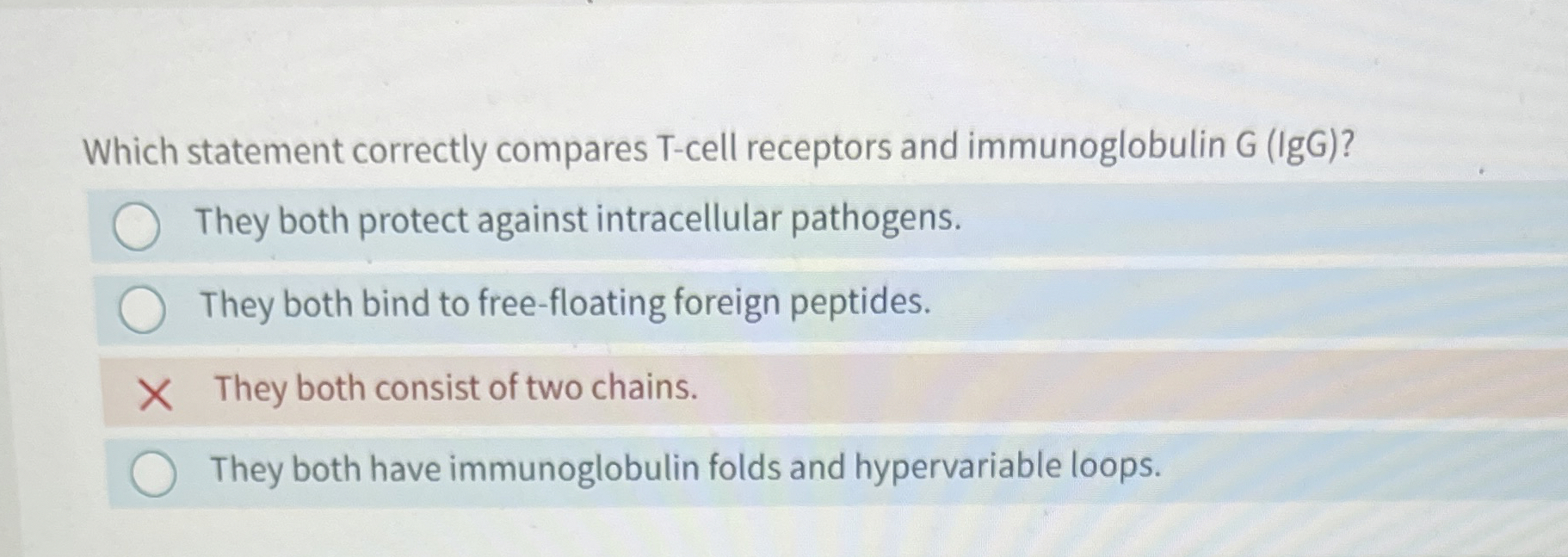 Solved Which statement correctly compares T-cell receptors | Chegg.com
