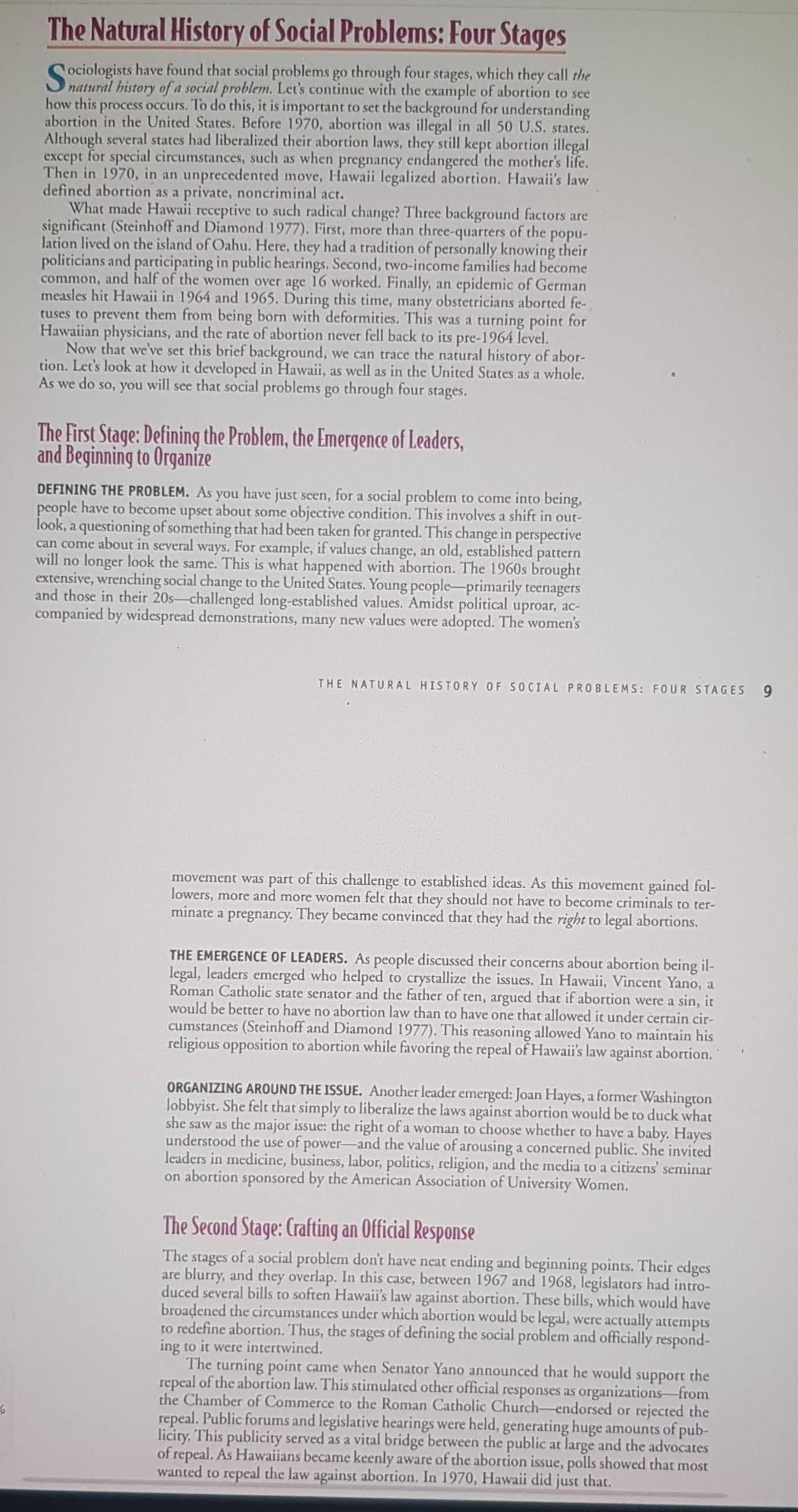 Use the attached document, "Social Problems: A Down | Chegg.com