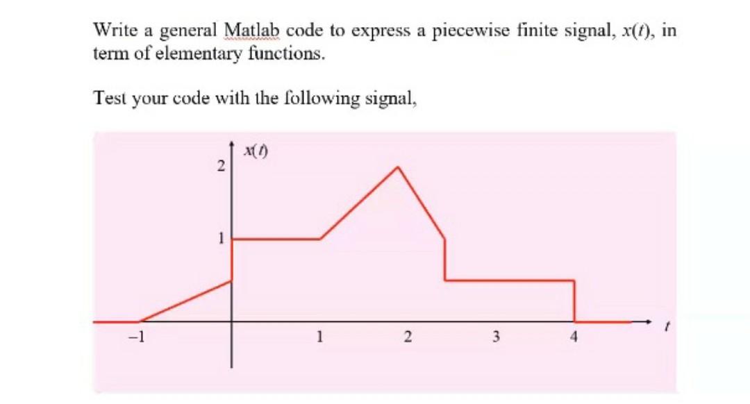 Solved signals and system using Matlab Write a general | Chegg.com