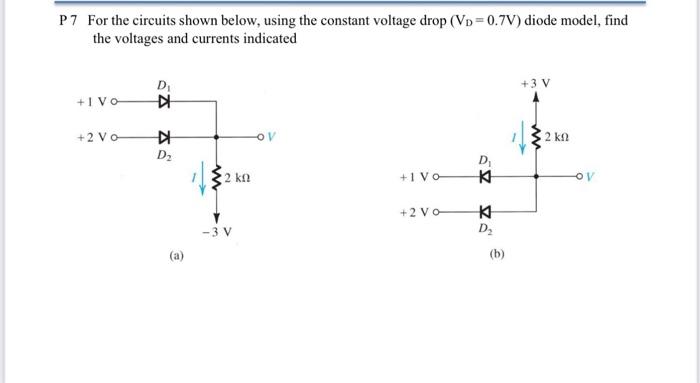 Solved 7 For the circuits shown below, using the constant | Chegg.com