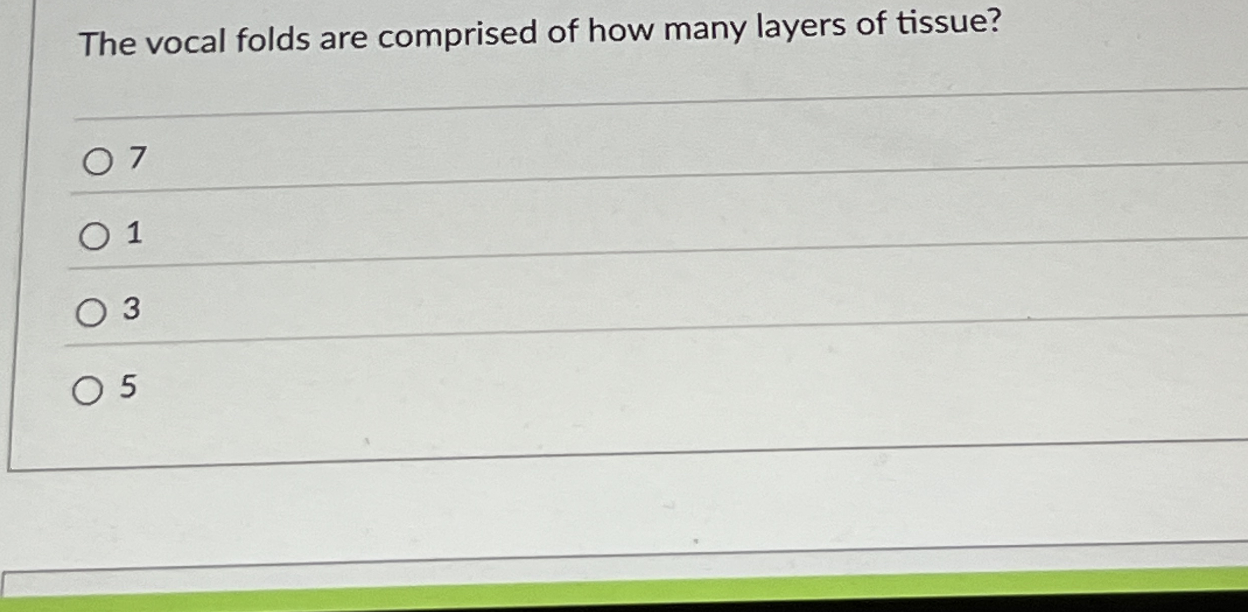 Solved The vocal folds are comprised of how many layers of | Chegg.com