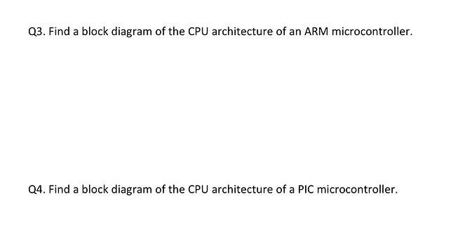 Solved Q3. Find a block diagram of the CPU architecture of | Chegg.com