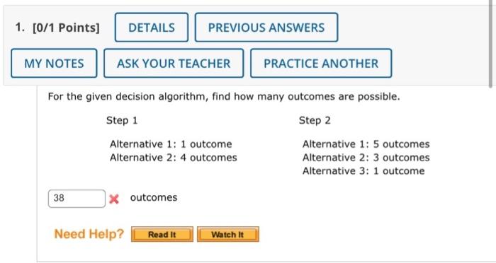 Solved For The Given Decision Algorithm Find How Many 