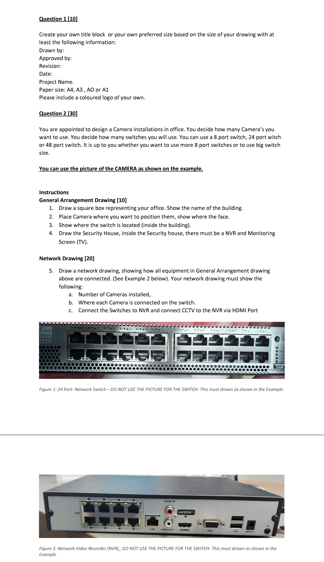 Solved Question 1[10]Create your own title block or your own | Chegg.com