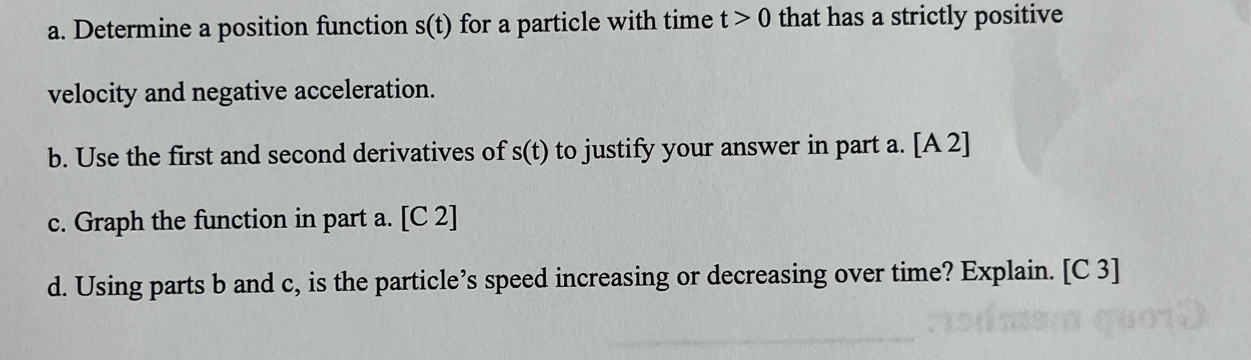 Solved a. ﻿Determine a position function s(t) ﻿for a | Chegg.com