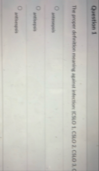 Solved Question 1The proper definition meaning against | Chegg.com