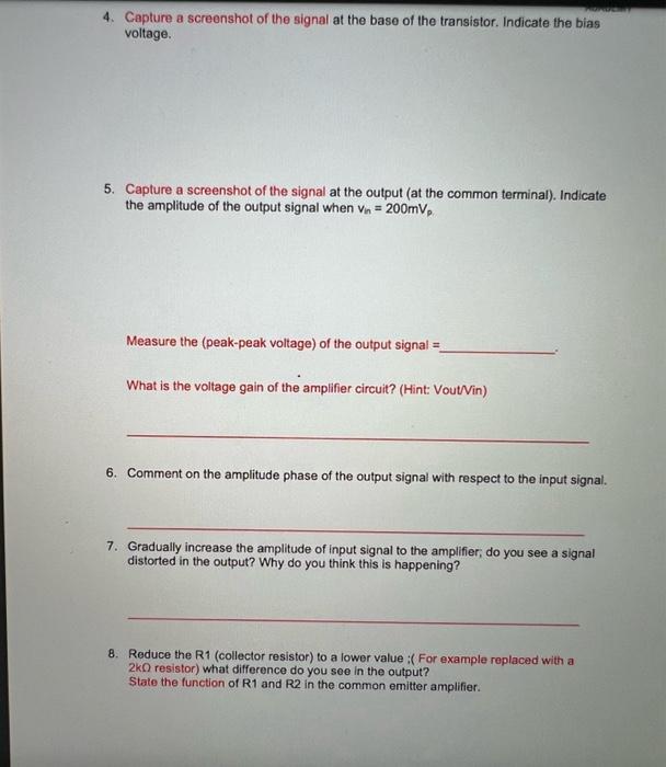 Solved Experiment 2: BJT as an Amplifier A BJT can be | Chegg.com