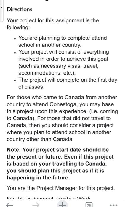 Directions Your project for this assignment is the | Chegg.com