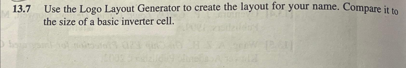 Solved 13.7 ﻿Use the Logo Layout Generator to create the | Chegg.com