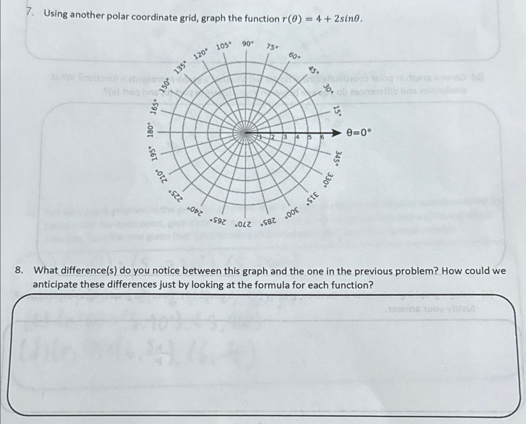 Solved Using another polar coordinate grid, graph the | Chegg.com
