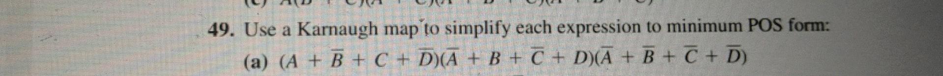 Solved 49. Use a Karnaugh map to simplify each expression to | Chegg.com