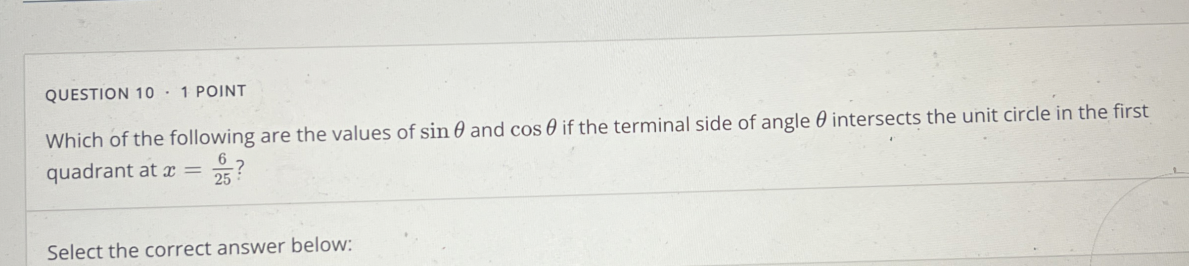 Solved QUESTION 10*1 ﻿POINTWhich of the following are the | Chegg.com