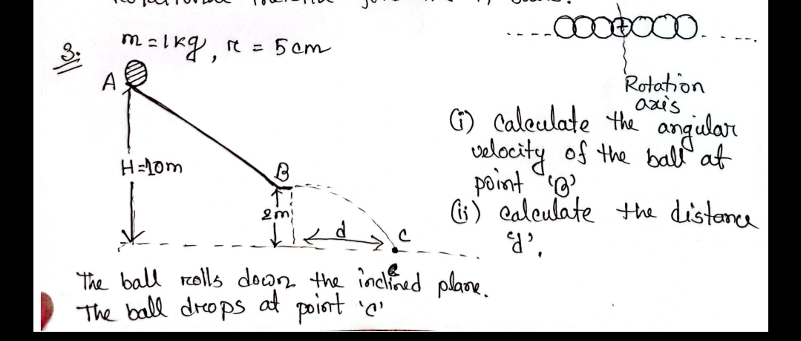 Rotationaxis(i) ﻿Calculate the axis angularvelocity | Chegg.com