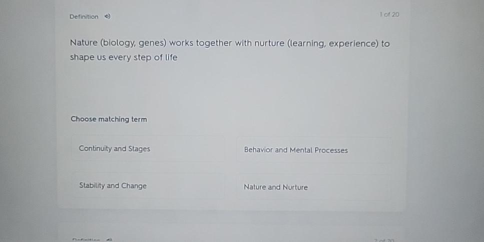 Solved Definition 4)1 ﻿of 20Nature (biology, ﻿genes) ﻿works | Chegg.com