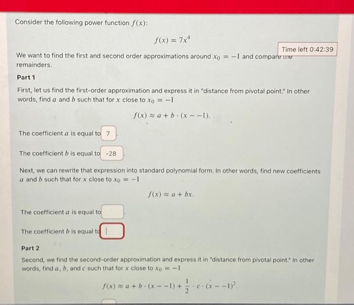 Solved Consider the following power function f(x) : f(x)=7x4 | Chegg.com