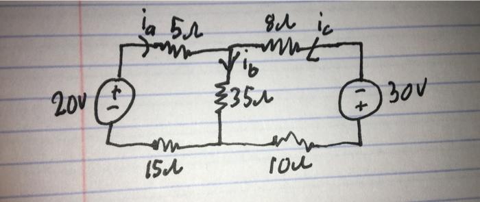 Solved find ia, ib and ic using the mesh-current method | Chegg.com