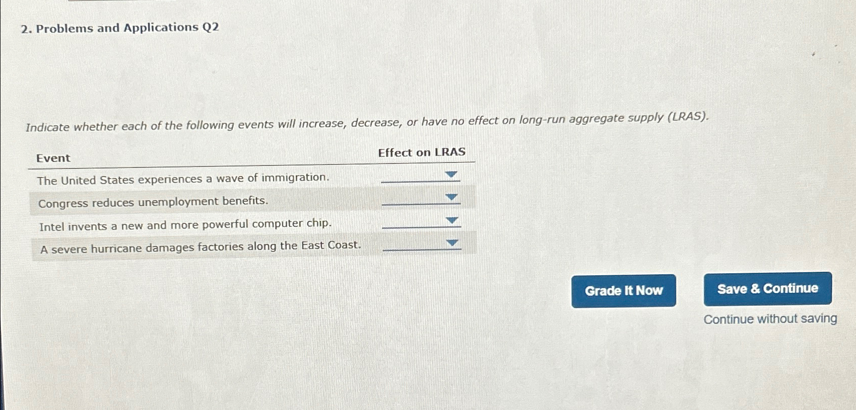 Solved Problems and Applications Q2Indicate whether each of | Chegg.com