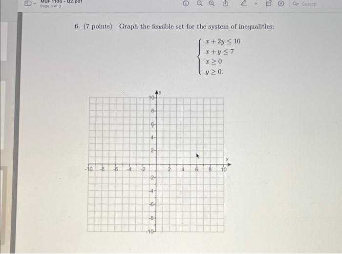 Solved 4. (2 points) Determine whether the point (5,6) is in | Chegg.com
