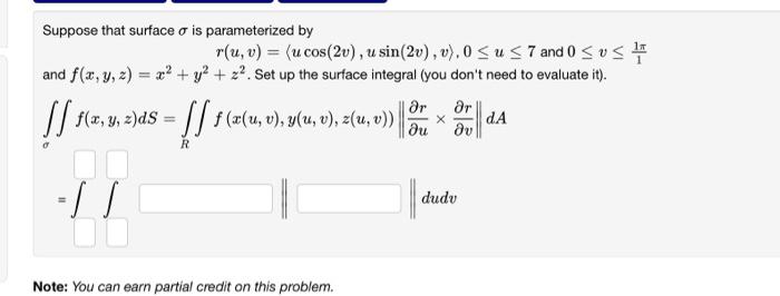 Suppose that surface σ is parameterized by | Chegg.com