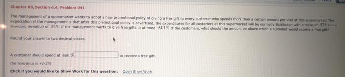 Solved Chapter 06, Section 6,4, Problem 041 The management | Chegg.com