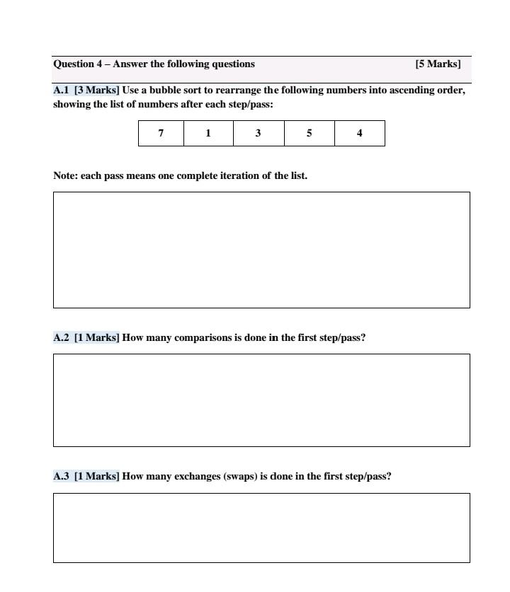 Solved Question 1 - Answer the following question [1.5M | Chegg.com