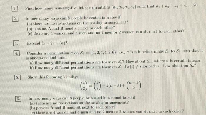 Solved Find how many non-negative integer quantities | Chegg.com