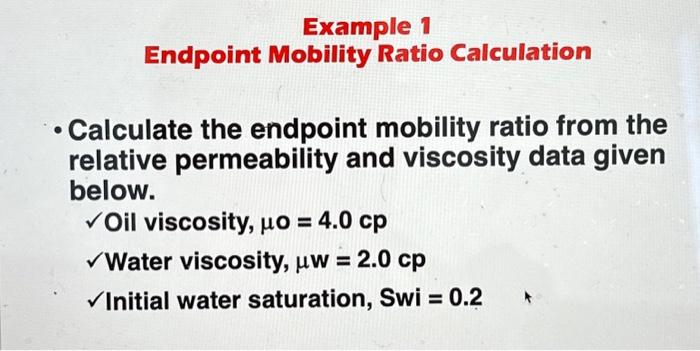 Solved Example 1 Endpoint Mobility Ratio Calculation | Chegg.com