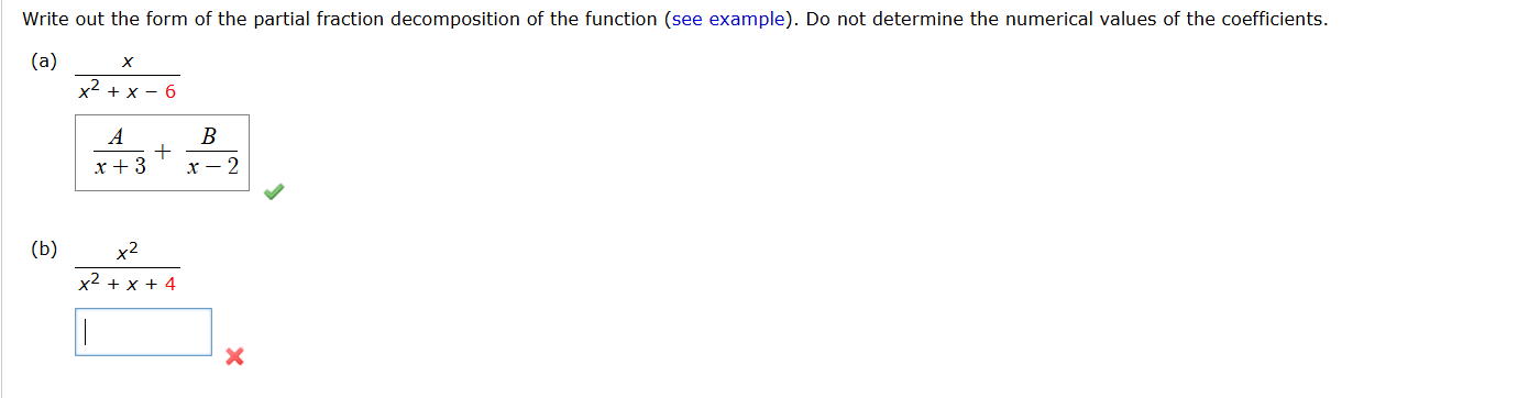 Solved Write out the form of ﻿the partial fraction | Chegg.com