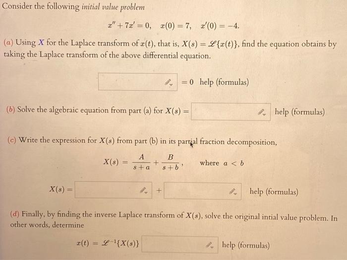 Solved Consider the following initial value problem | Chegg.com