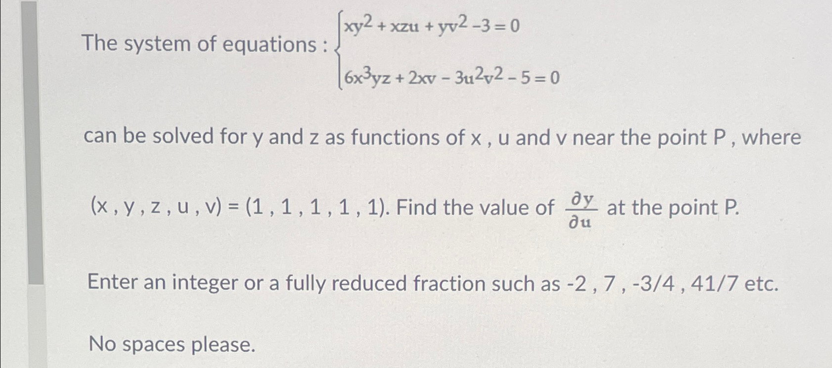 Solved The system of equations: | Chegg.com