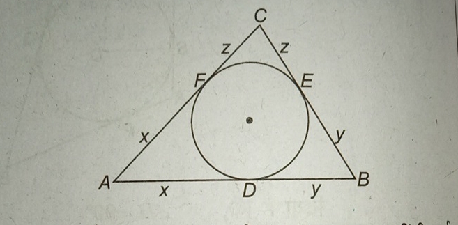 Solved In the given figure, the incircle of triangle ABC has | Chegg.com