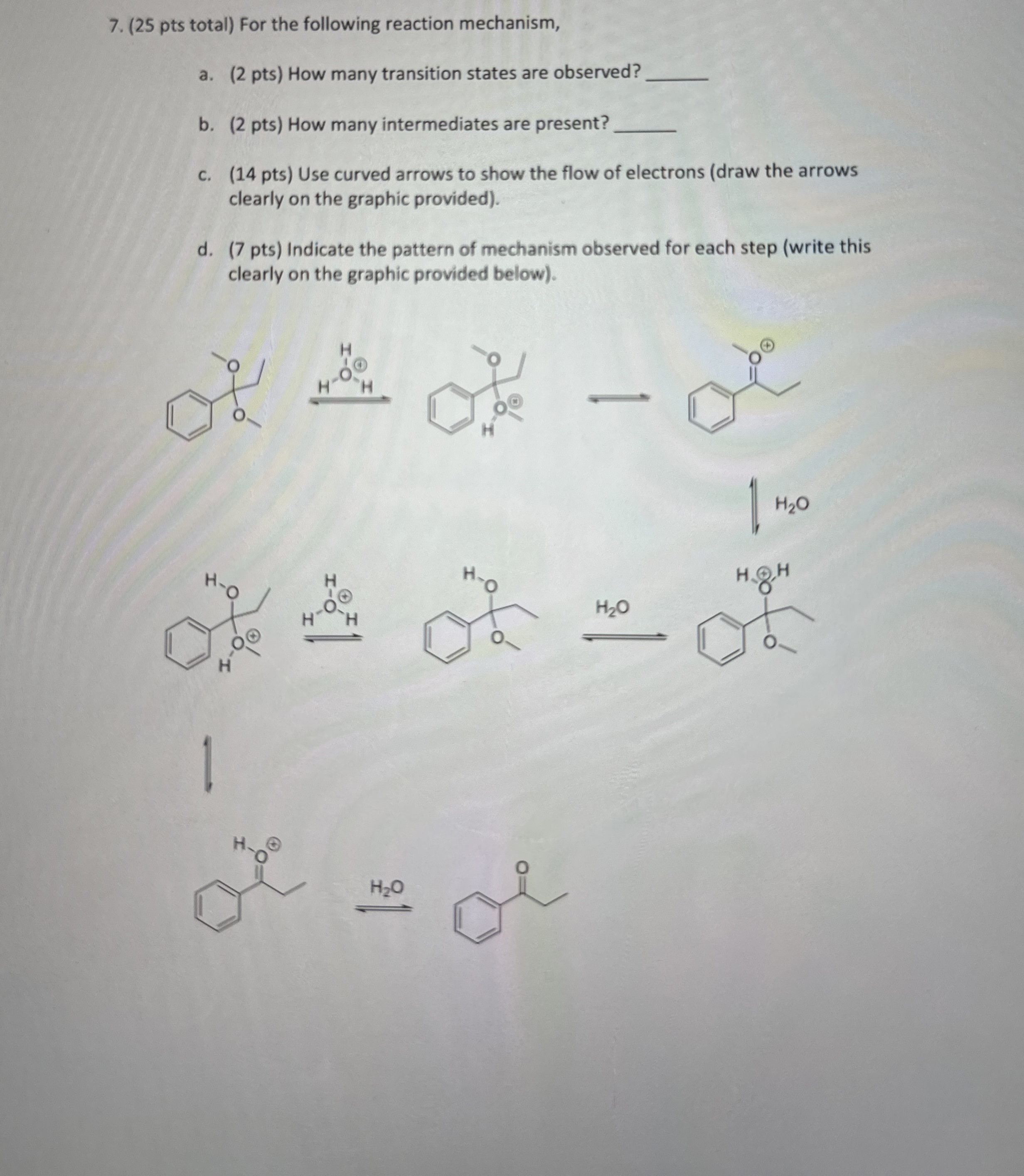 Solved (25 ﻿pts total) ﻿For the following reaction | Chegg.com