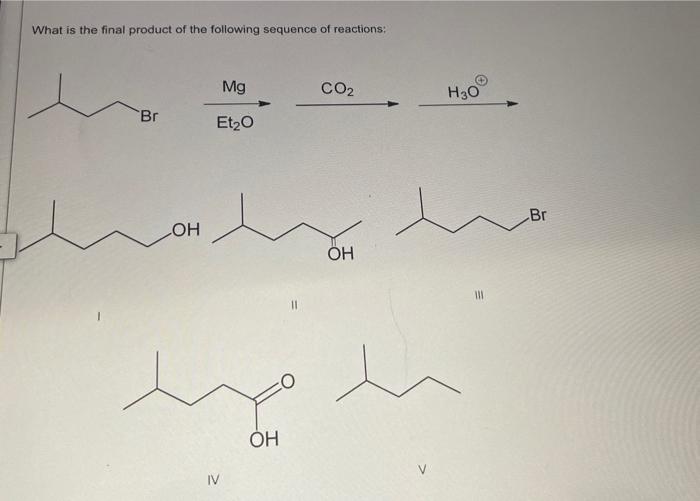 Solved What is the final product of the following sequence | Chegg.com
