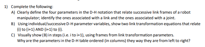 Solved 1) ﻿Complete the following:A) ﻿Clearly define the | Chegg.com