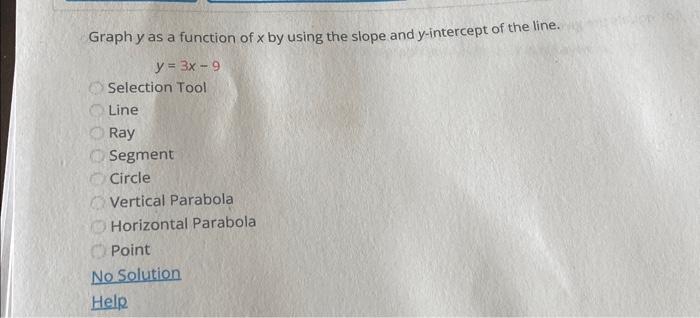 Solved Graph y as a function of x by using the slope and | Chegg.com