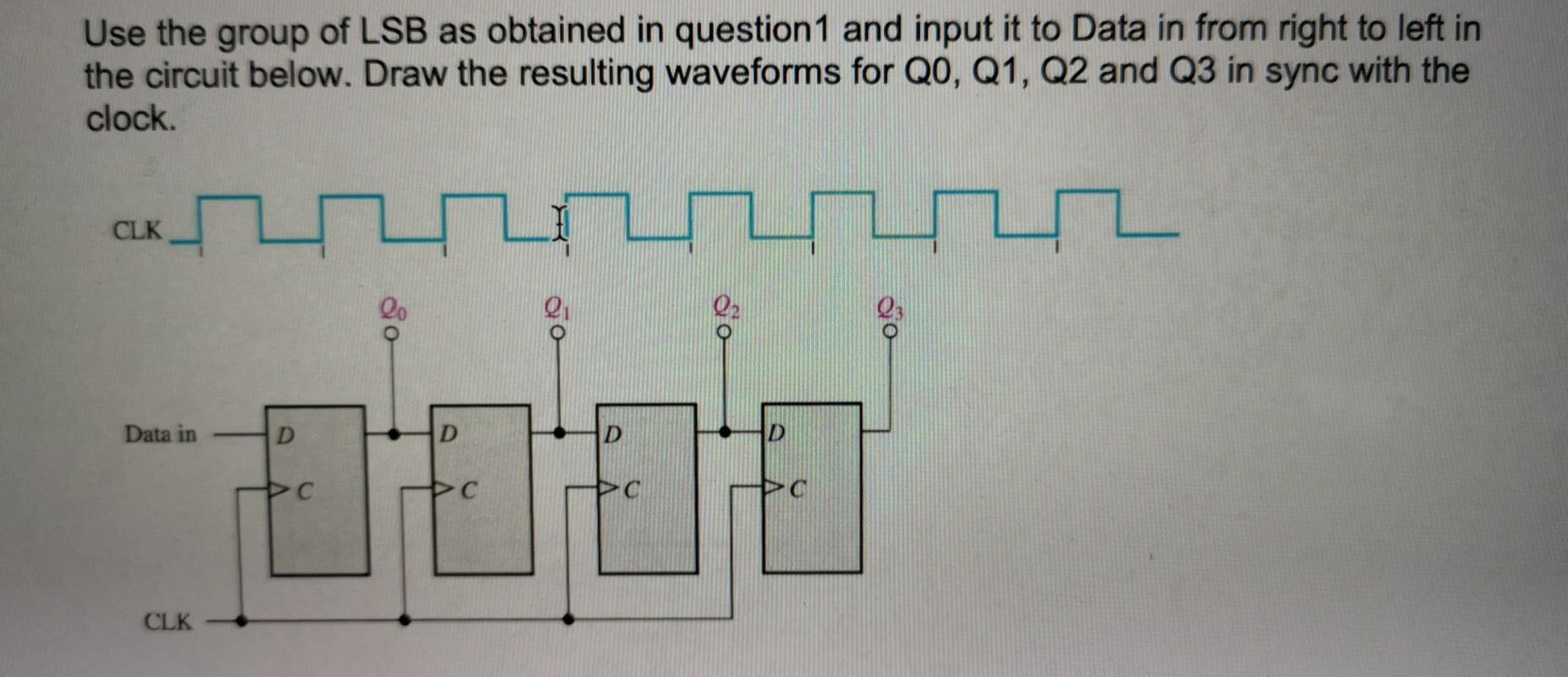 Solved Use the group of LSB as obtained in question 1 and | Chegg.com
