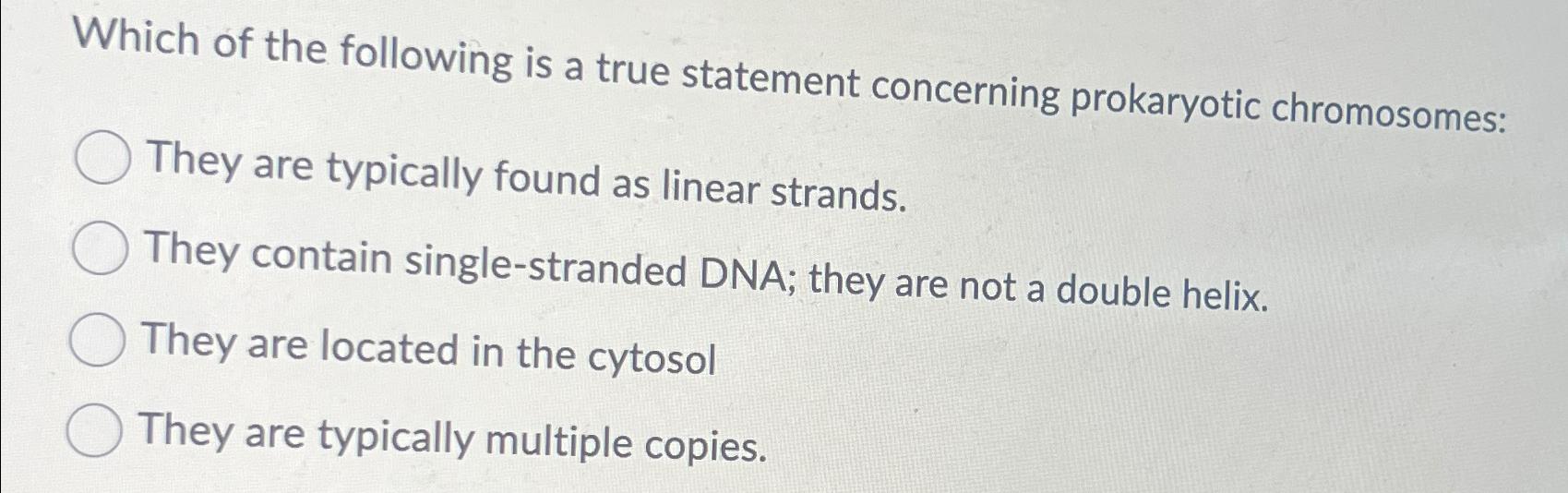 Solved Which of the following is a true statement concerning | Chegg.com