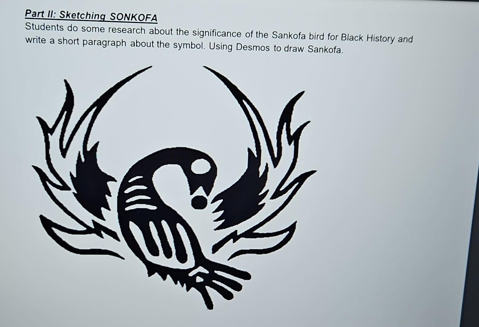 Solved Part II: Sketching SONKOFA Students do some research | Chegg.com