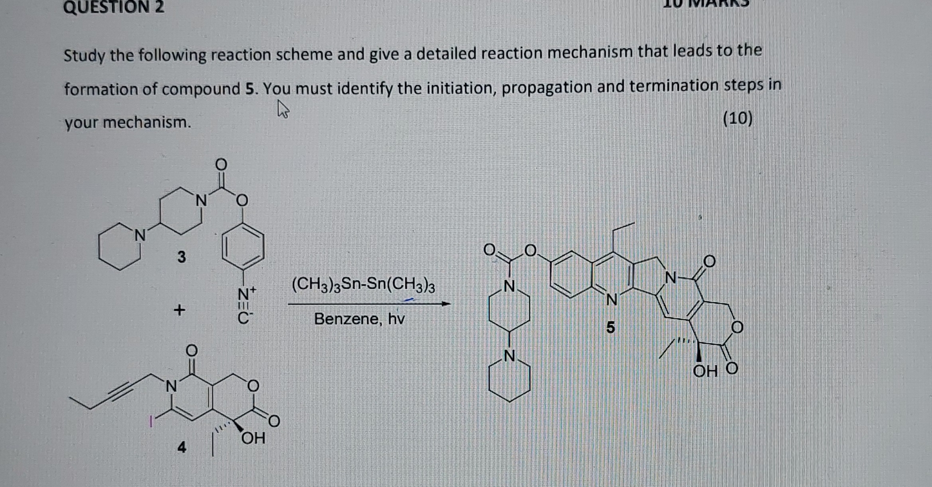 Solved QUESTION 2Study the following reaction scheme and | Chegg.com