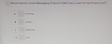 Solved Which internet Control Messaging Protocol (ICMP) | Chegg.com