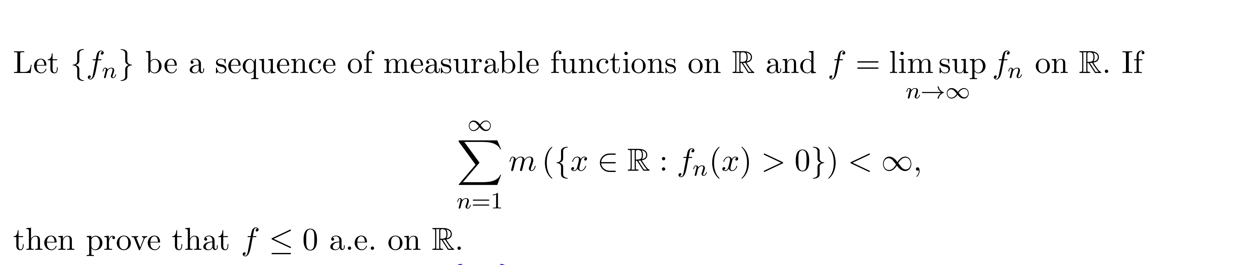 Solved Let {fn} ﻿be a sequence of measurable functions on R | Chegg.com
