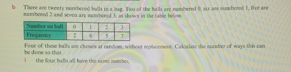 Solved b There are twenty numbered balls in a bag. Two of | Chegg.com